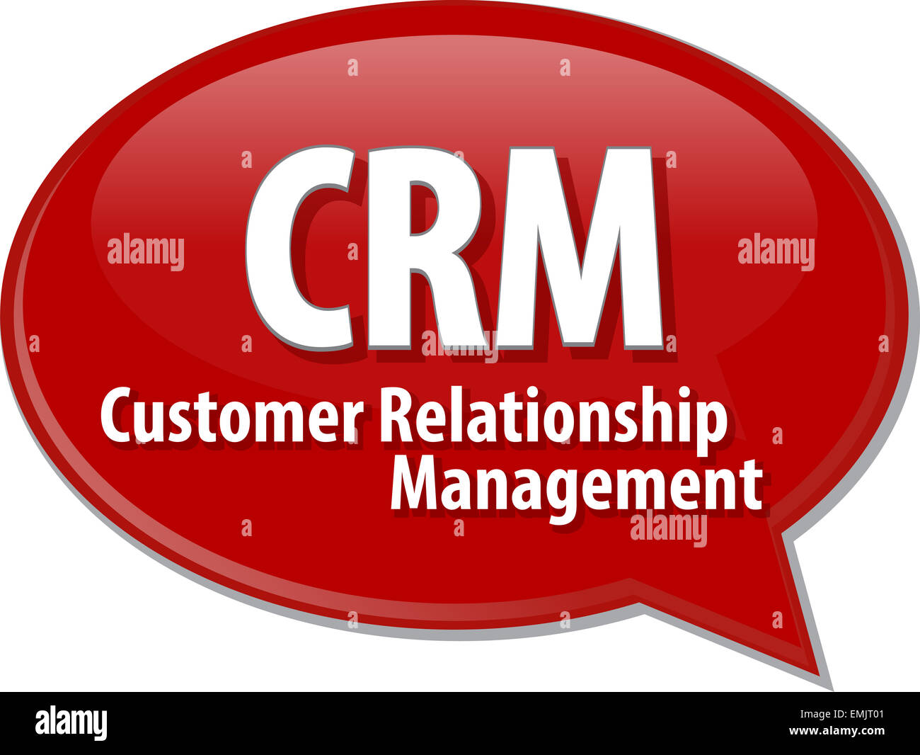 word speech bubble illustration of business acronym term CRM Customer ...