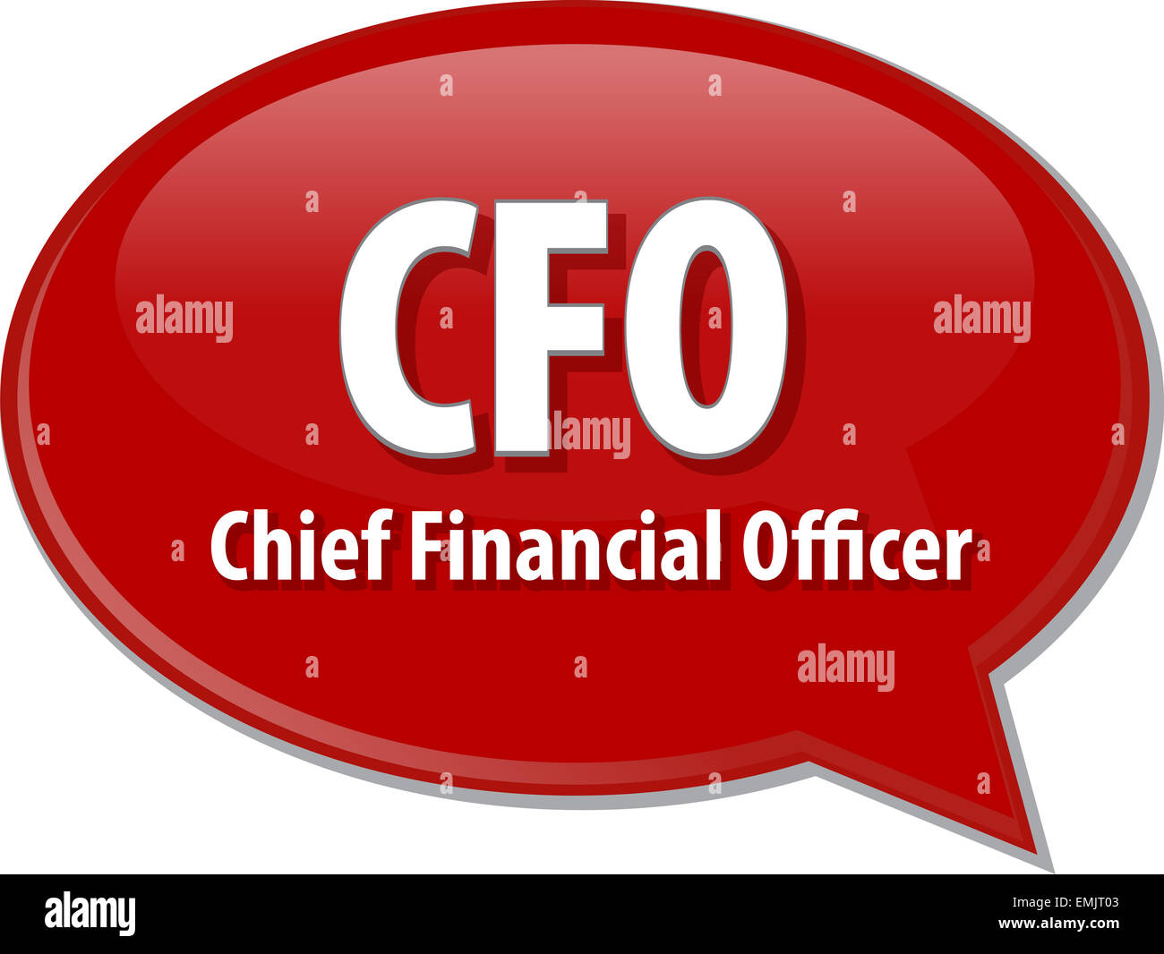 word speech bubble illustration of business acronym term CFO Chief ...