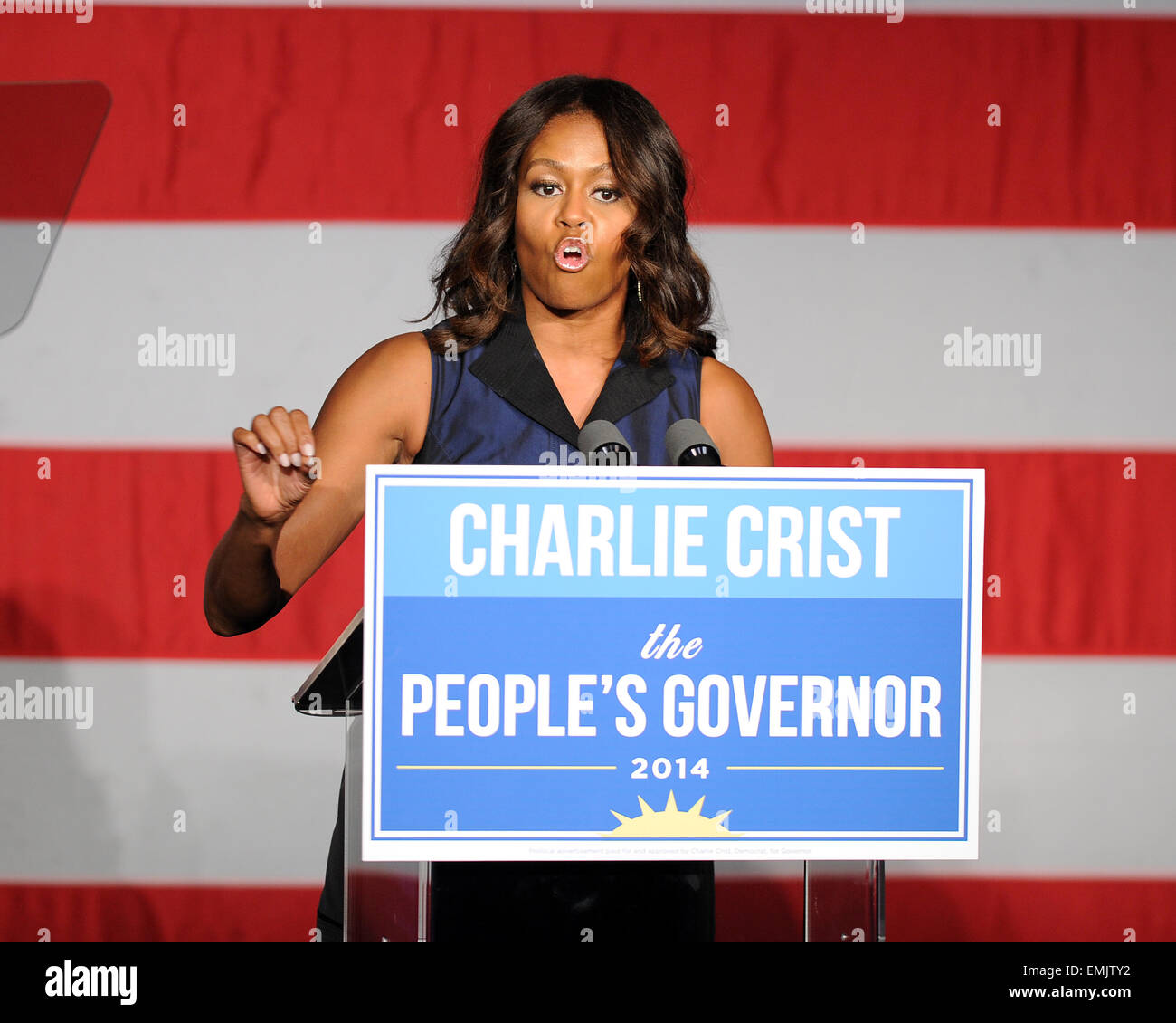 First Lady Michelle Obama and Florida Democrat gubernatorial candidate ...