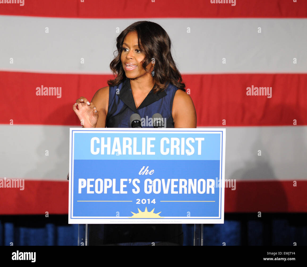 First Lady Michelle Obama and Florida Democrat gubernatorial candidate ...