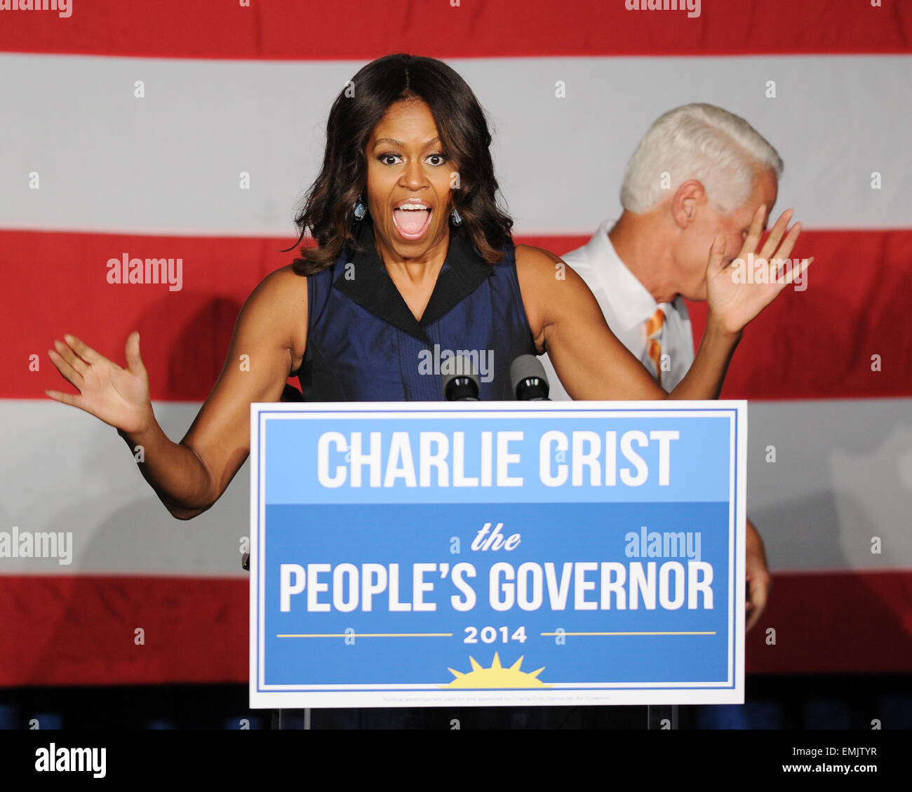 First Lady Michelle Obama and Florida Democrat gubernatorial candidate ...