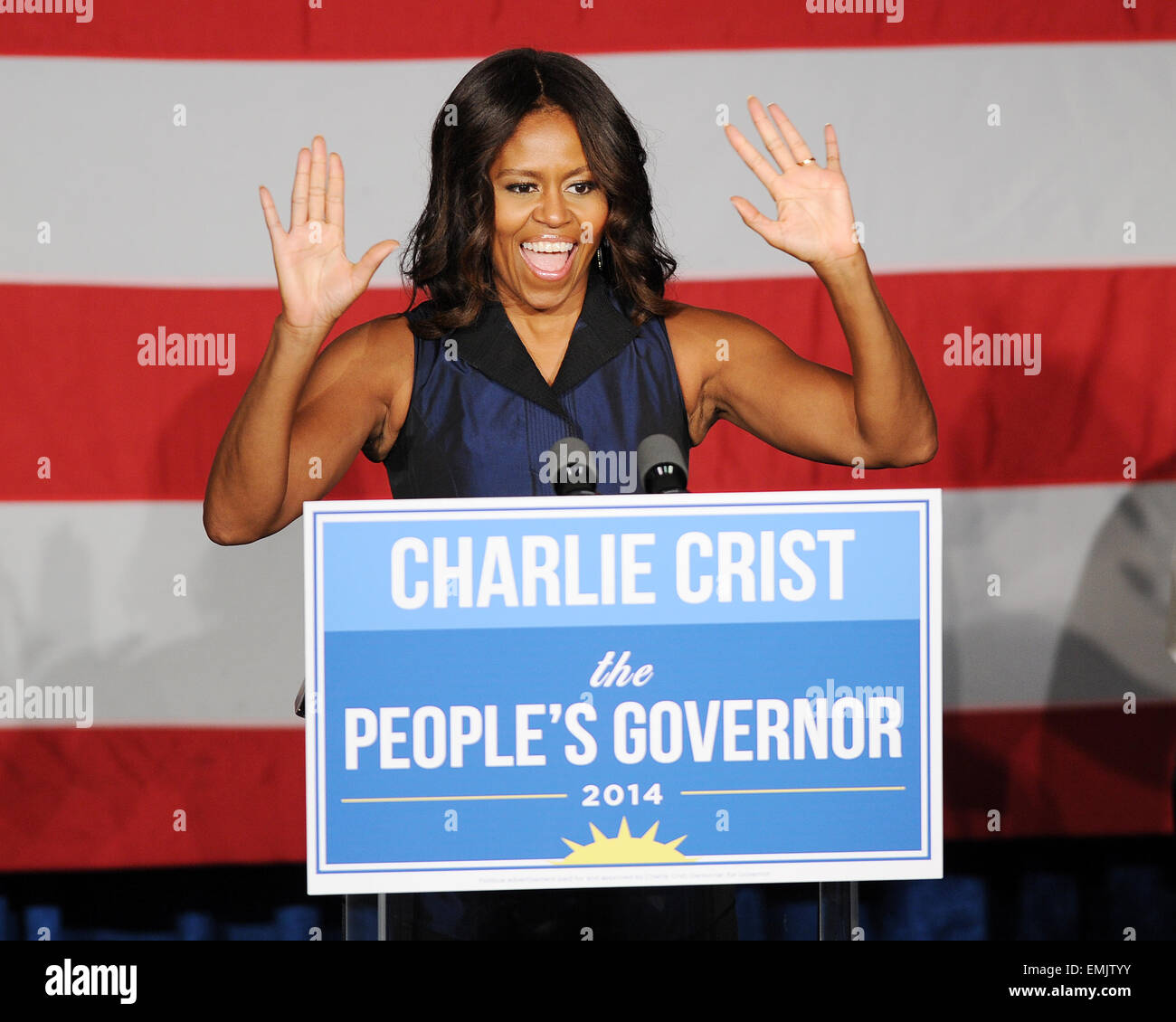 First Lady Michelle Obama and Florida Democrat gubernatorial candidate ...