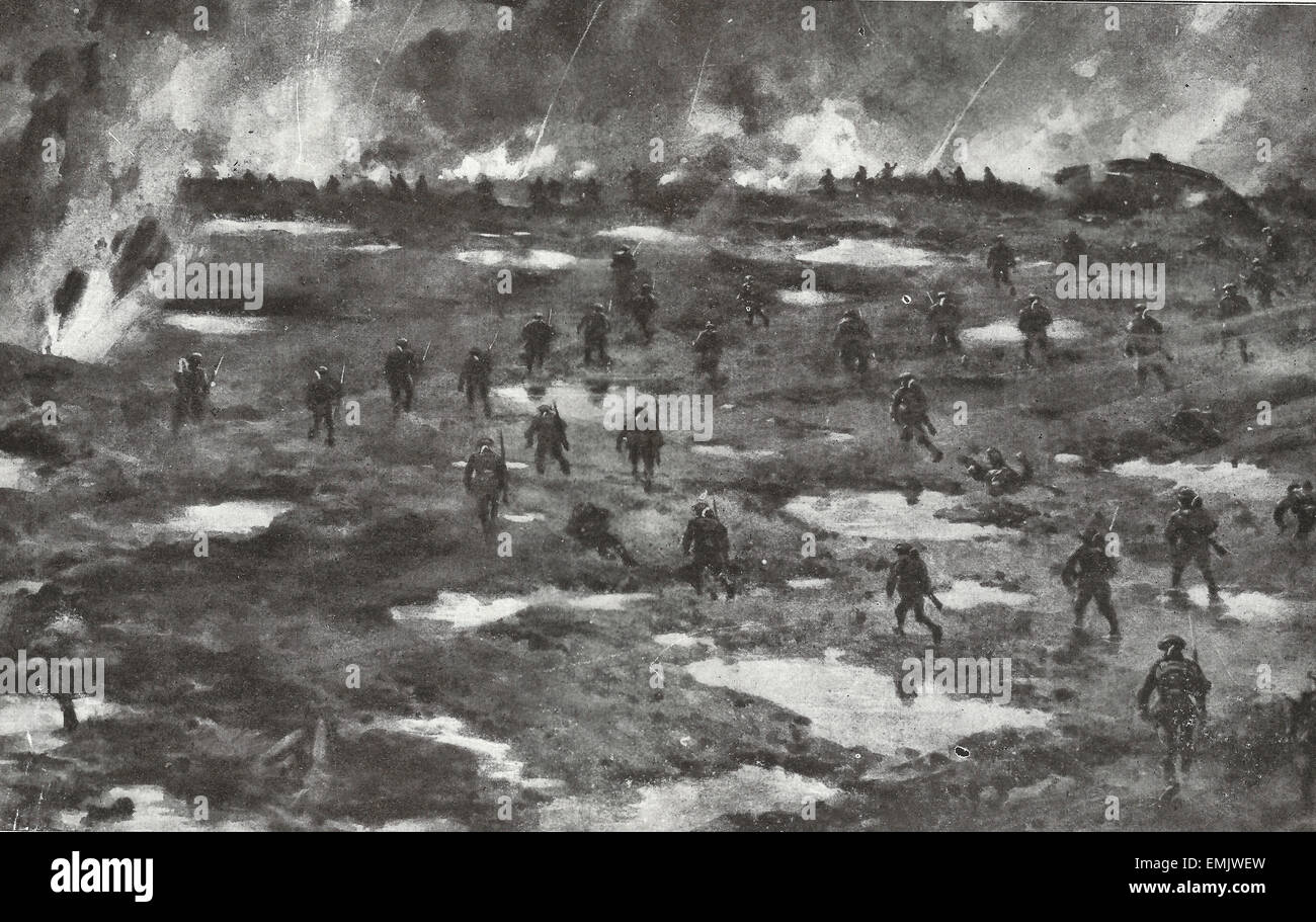 A Typical battlefield on the Western Front - World War I Stock Photo ...