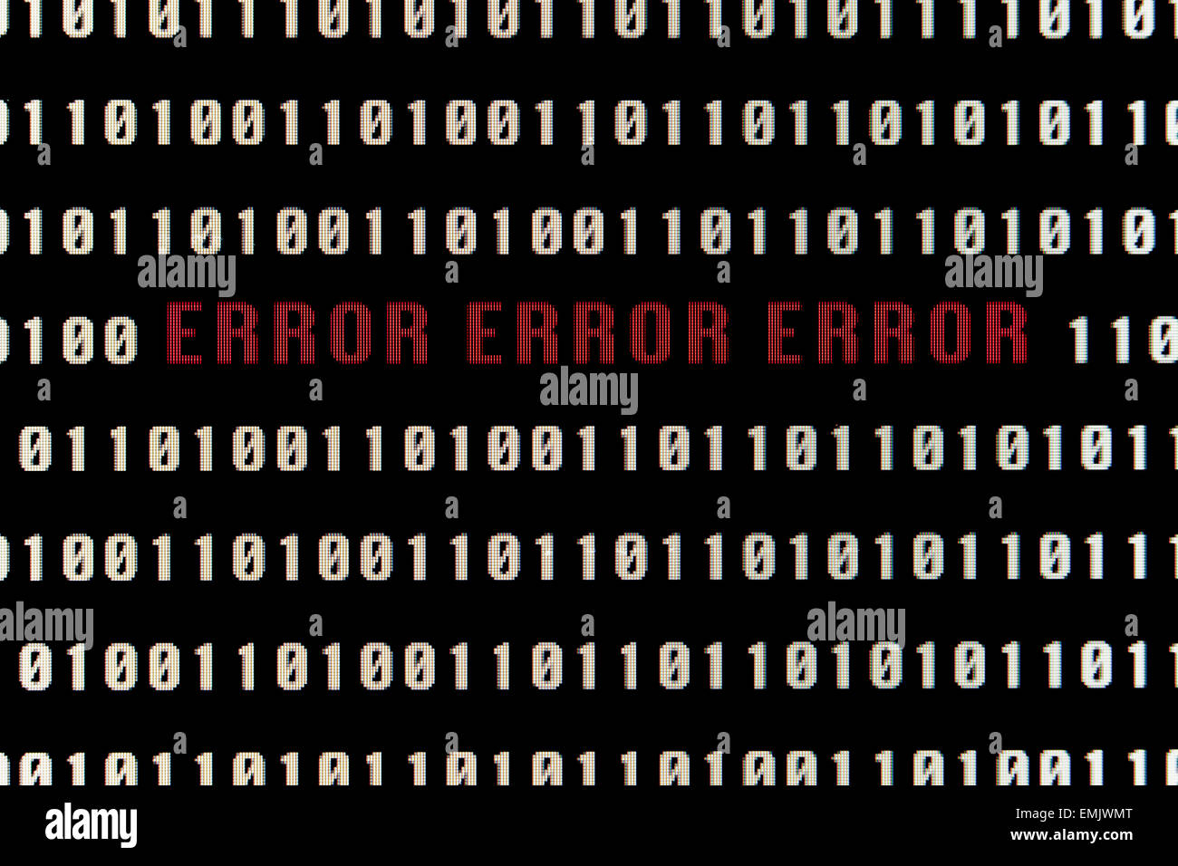 Error message on computer screen Stock Photo - Alamy
