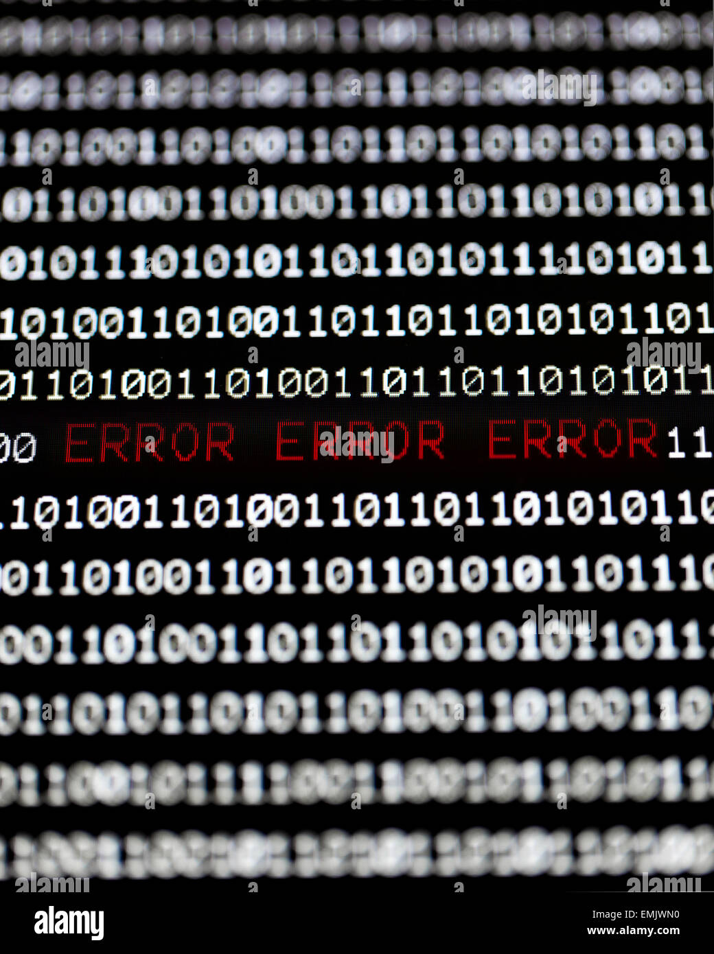 Error message on computer screen Stock Photo - Alamy