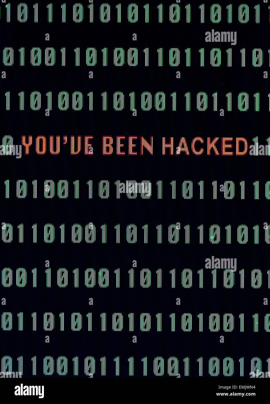 Hacked message on computer screen hi-res stock photography and images ...
