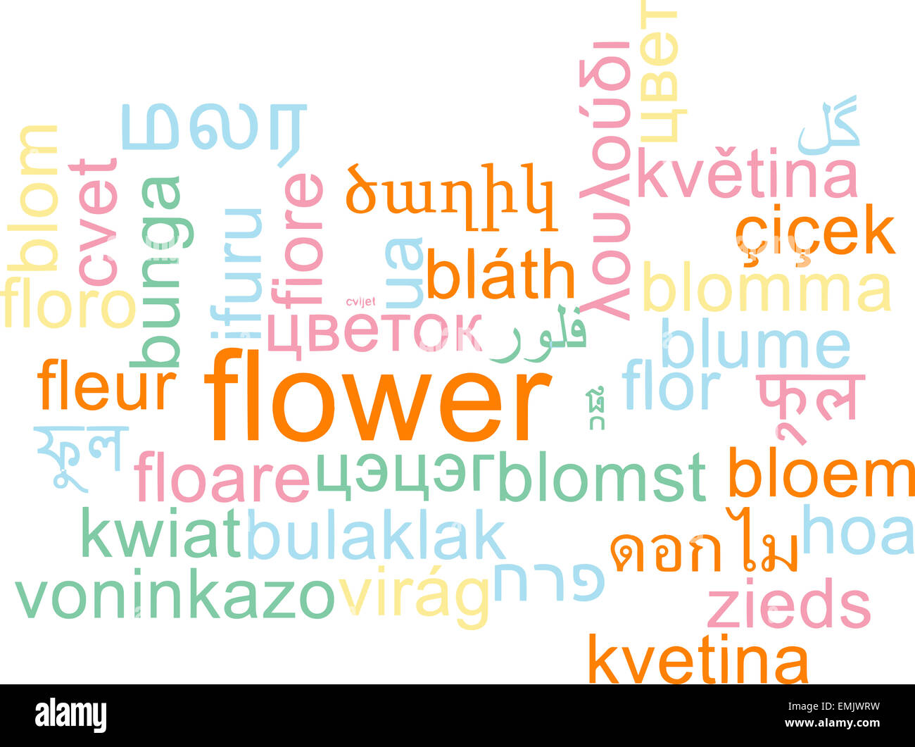 Background concept wordcloud multilanguage international many language illustration of flower ...
