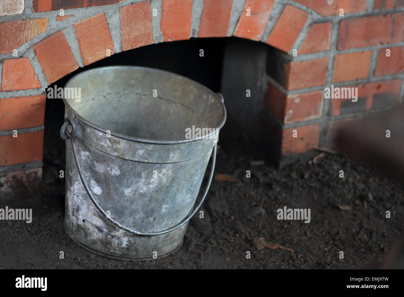 Blacksmith oven and Bucket Stock Photo - Alamy