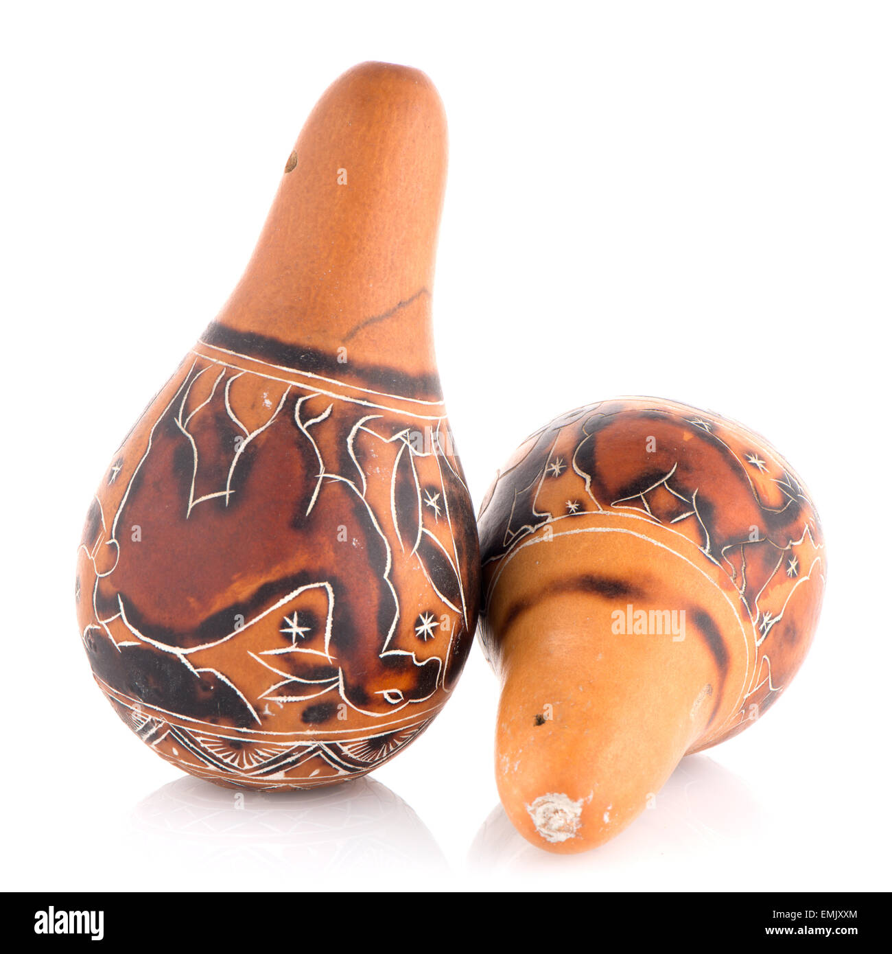 Pumpkin rattle isolated over a white background Stock Photo - Alamy