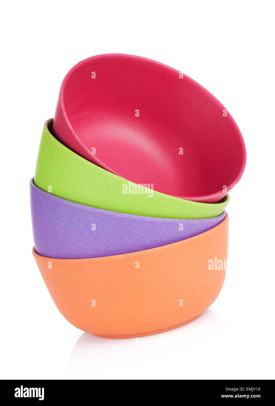 Colorful bowls. Isolated on white background Stock Photo - Alamy