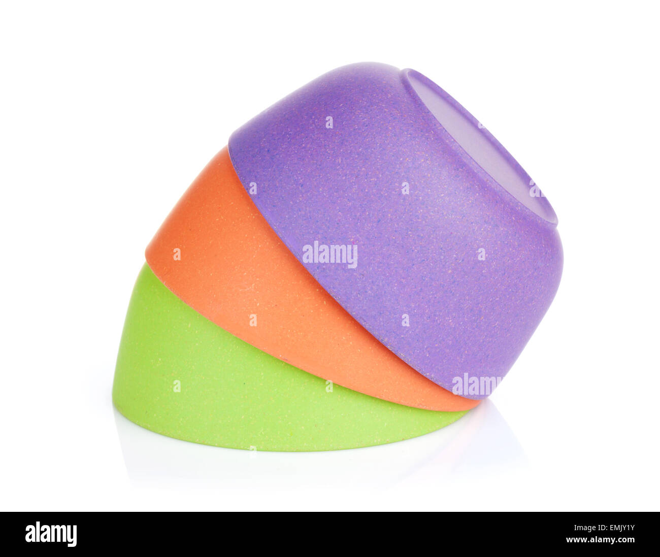 Colorful bowls. Isolated on white background Stock Photo - Alamy