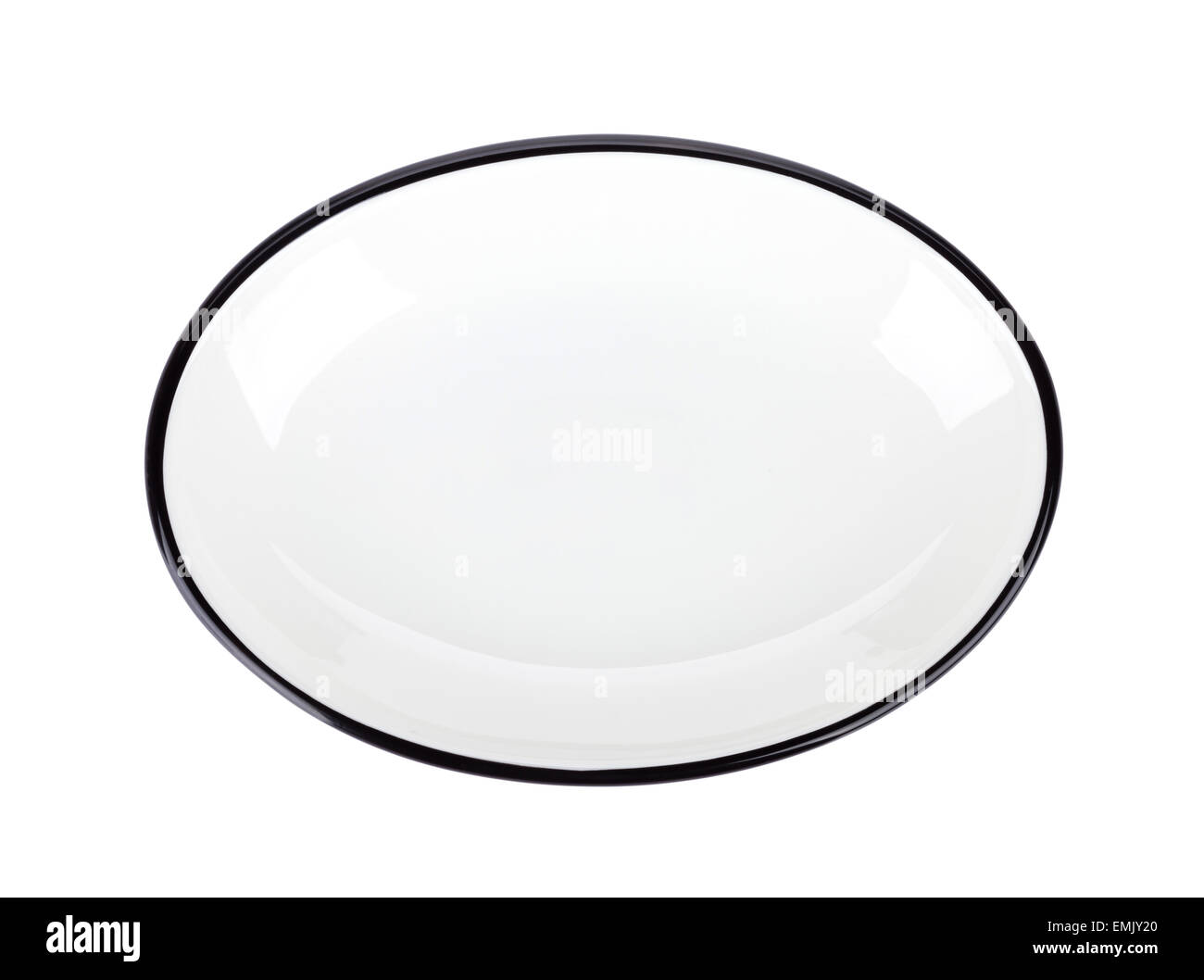 Empty clean plate. Isolated on white background. Top view Stock Photo ...