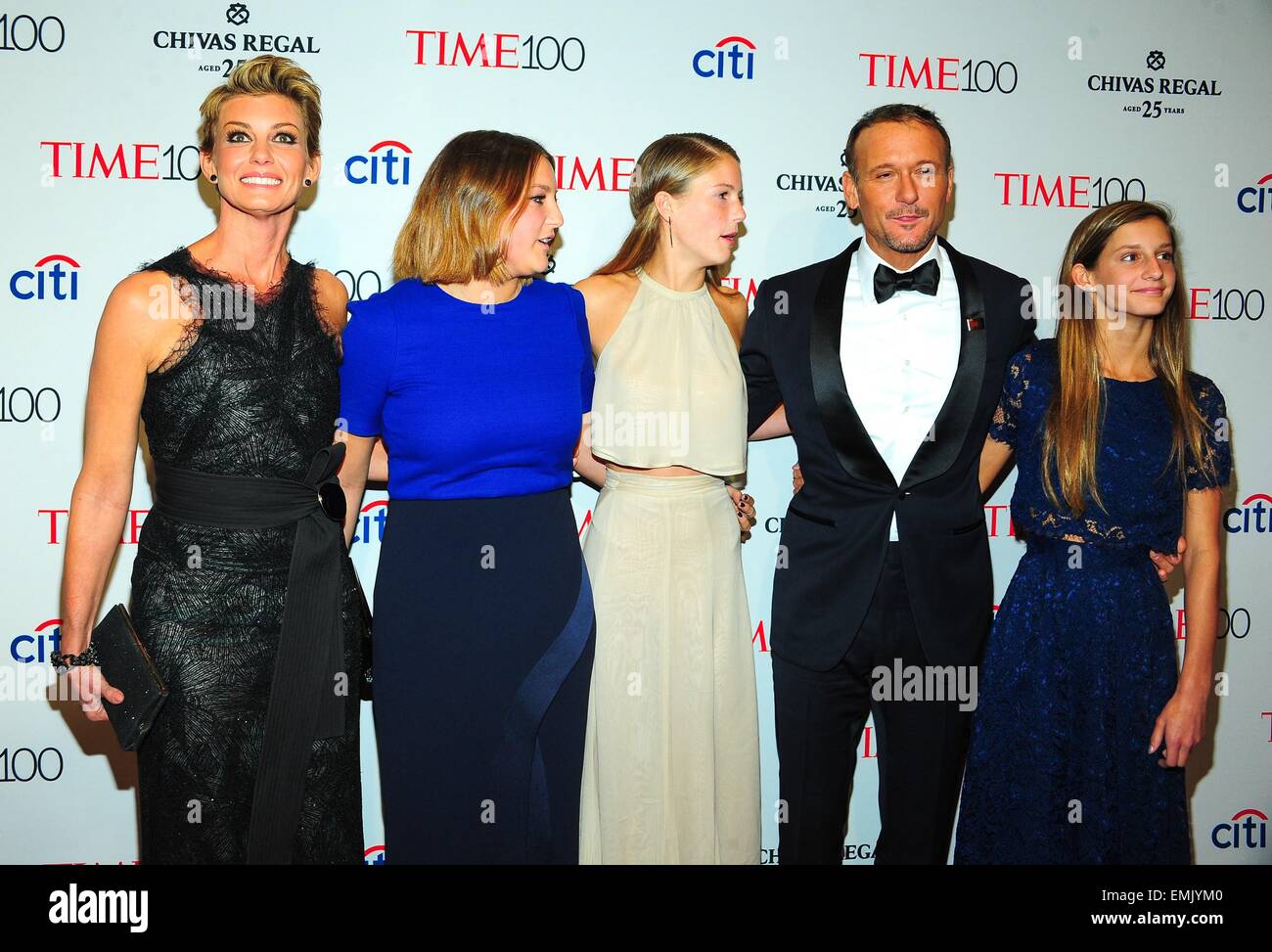 New York, NY, USA. 21st Apr, 2015. Faith Hill, Tim McGraw, Family at ...