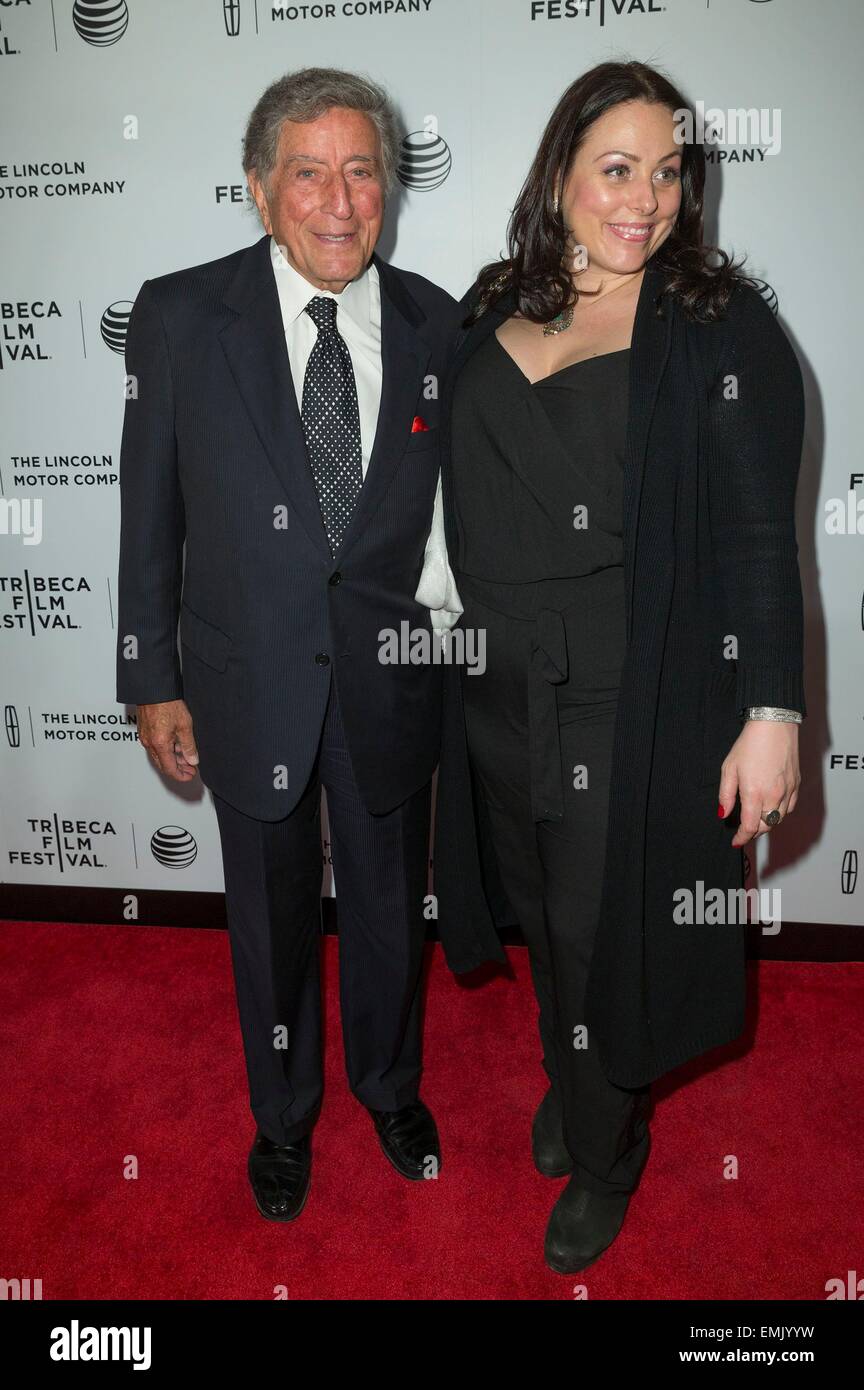 New York, NY, USA. 21st Apr, 2015. Tony Bennett, Joanna Bennett at ...