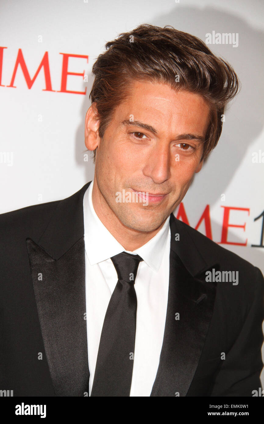 New York, New York, USA. 21st Apr, 2015. News personality DAVID MUIR ...