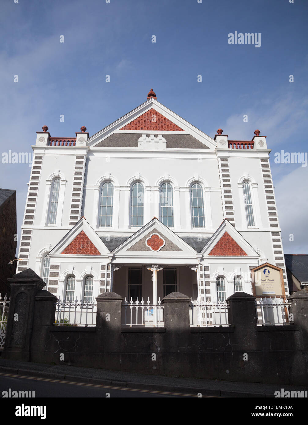 The font of Capel y Traeth, Penpaled Road, Criccieth a brightly ...