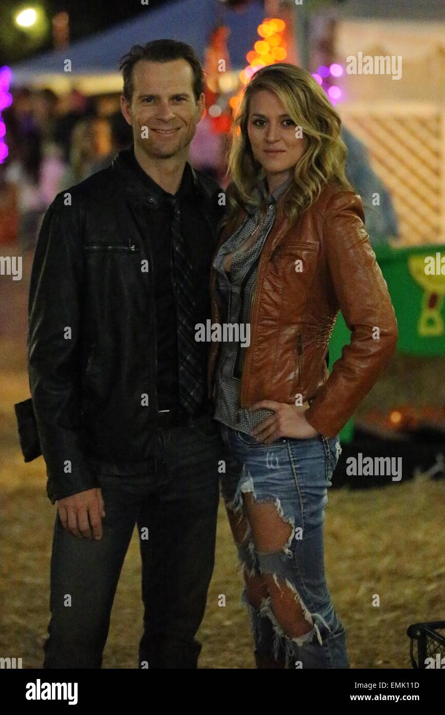 Nick Liam Heaney and Kayla Tabish arrive at Mr Bones Pumpkin Patch ...