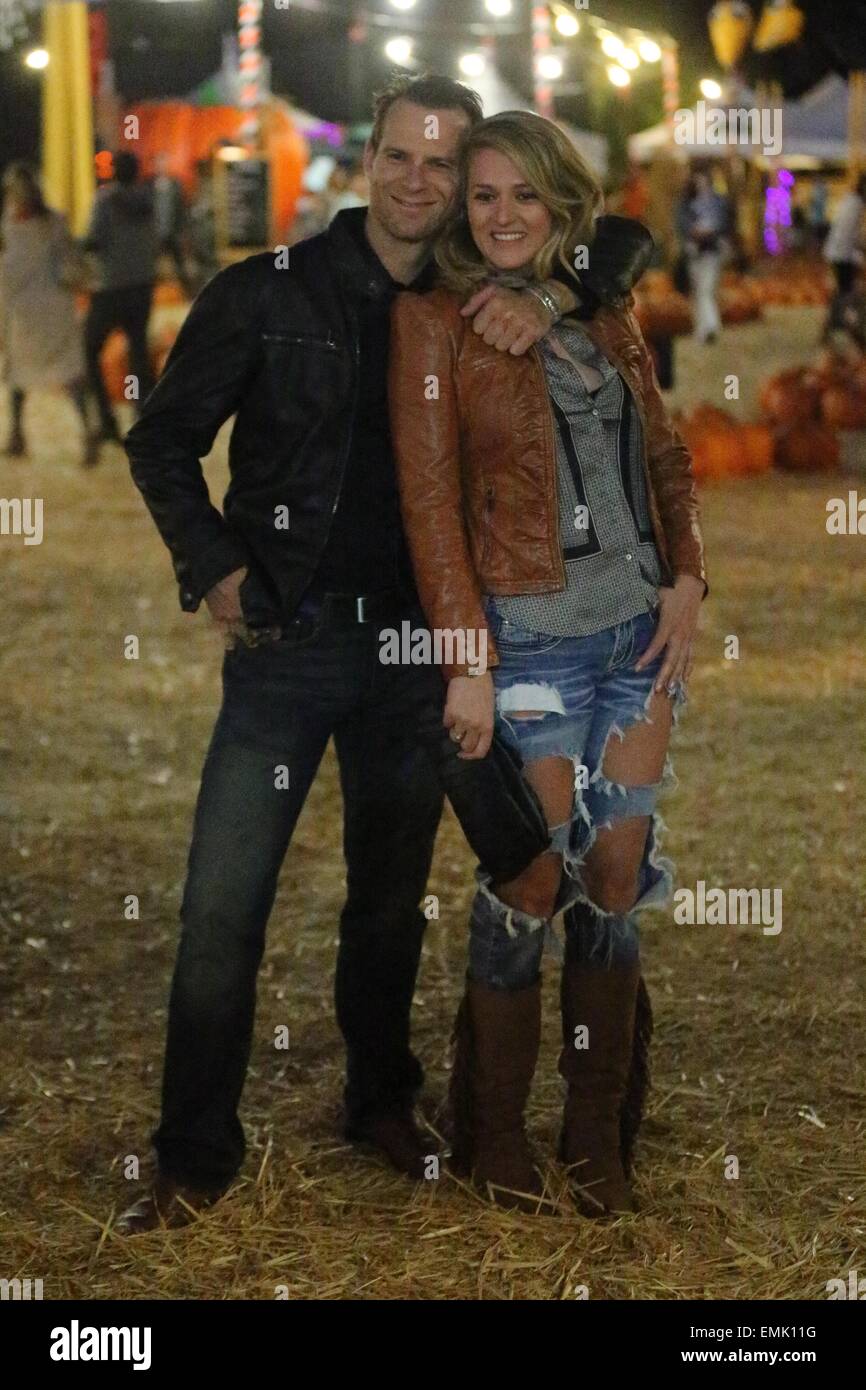 Nick Liam Heaney and Kayla Tabish arrive at Mr Bones Pumpkin Patch ...