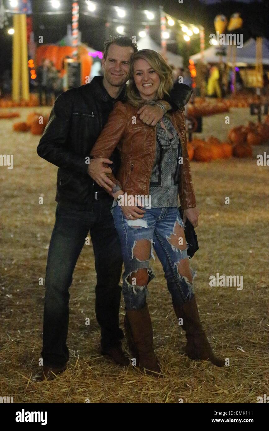 Nick Liam Heaney and Kayla Tabish arrive at Mr Bones Pumpkin Patch ...