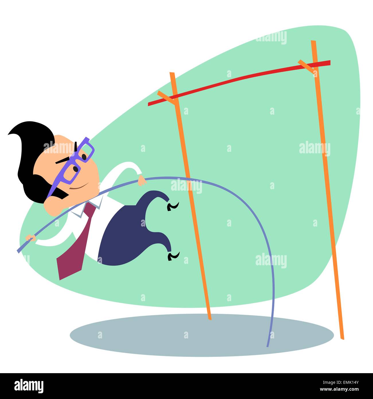 Pole jump Stock Vector Images - Alamy