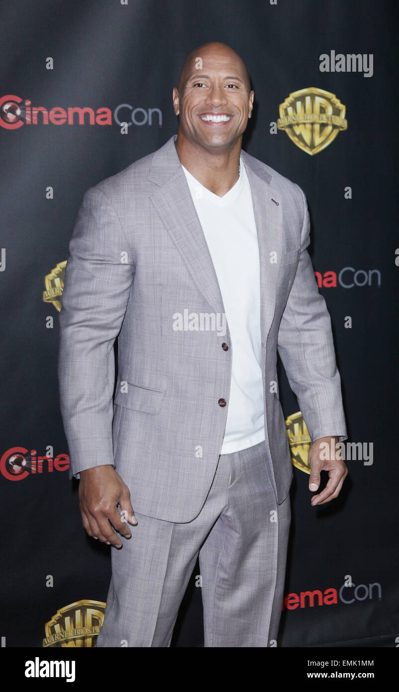 Las Vegas, Nevada, USA. 21st Apr, 2015. Actor Dwayne Johnson attends the Warner Bros 2015 ...