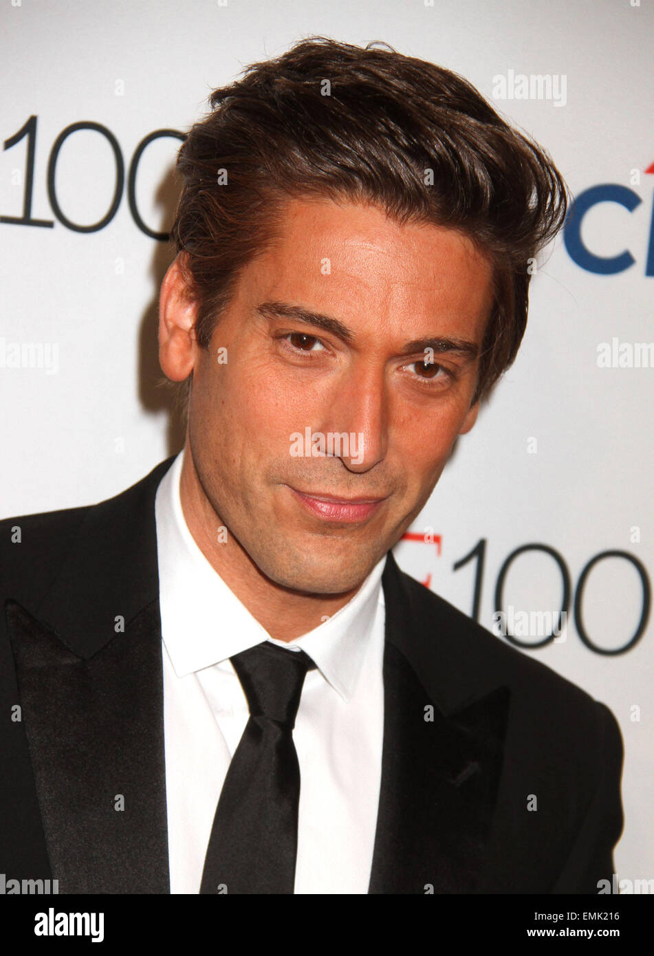 New York, New York, USA. 21st Apr, 2015. News personality DAVID MUIR ...