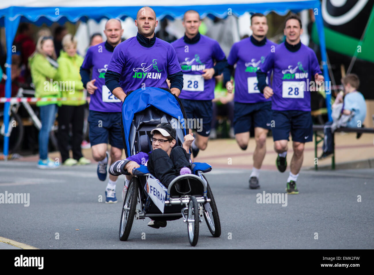 Assisted running race Joy Run with handicapped children in Opava on ...