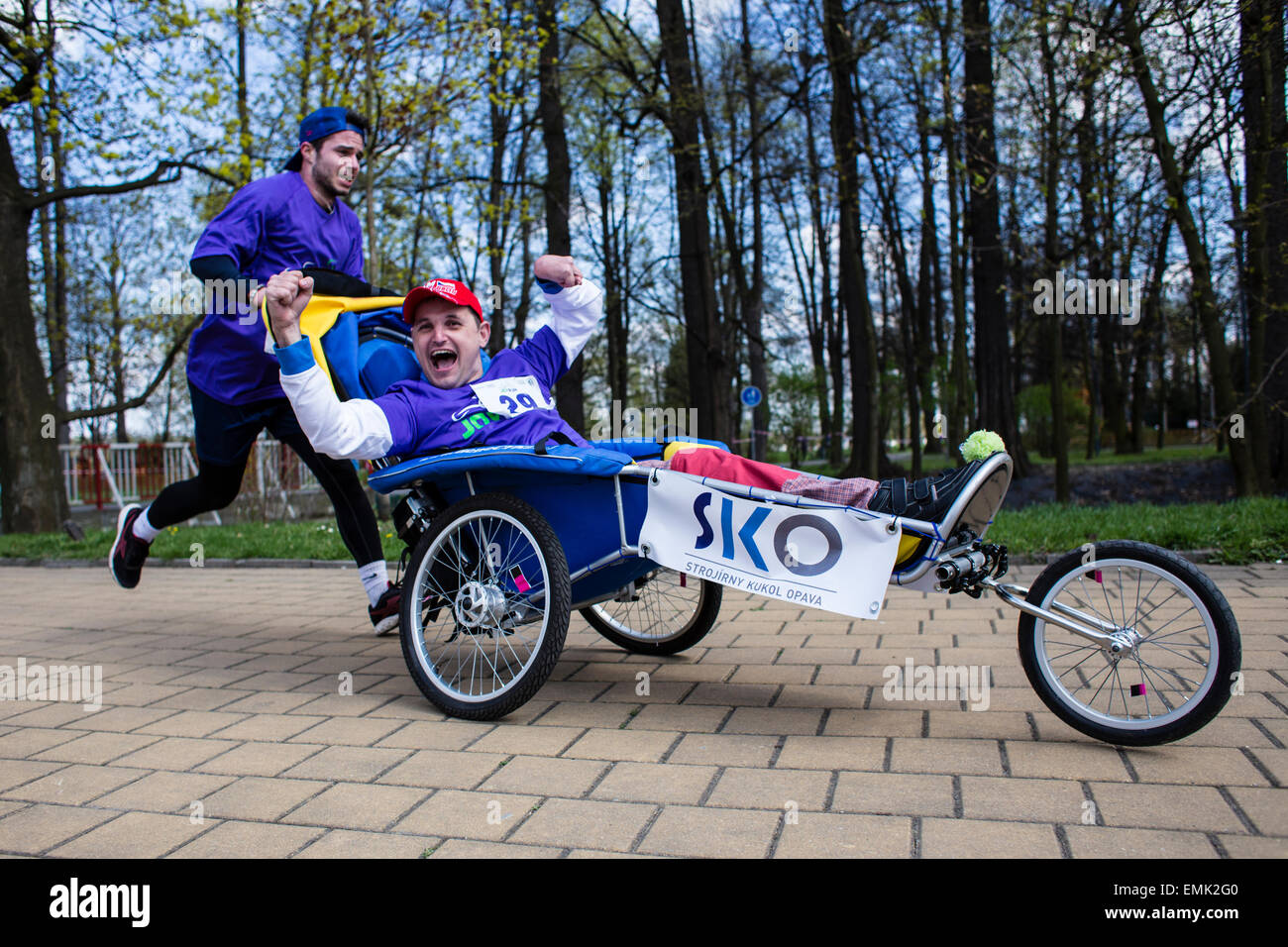 Assisted running race Joy Run with handicapped children in Opava on ...