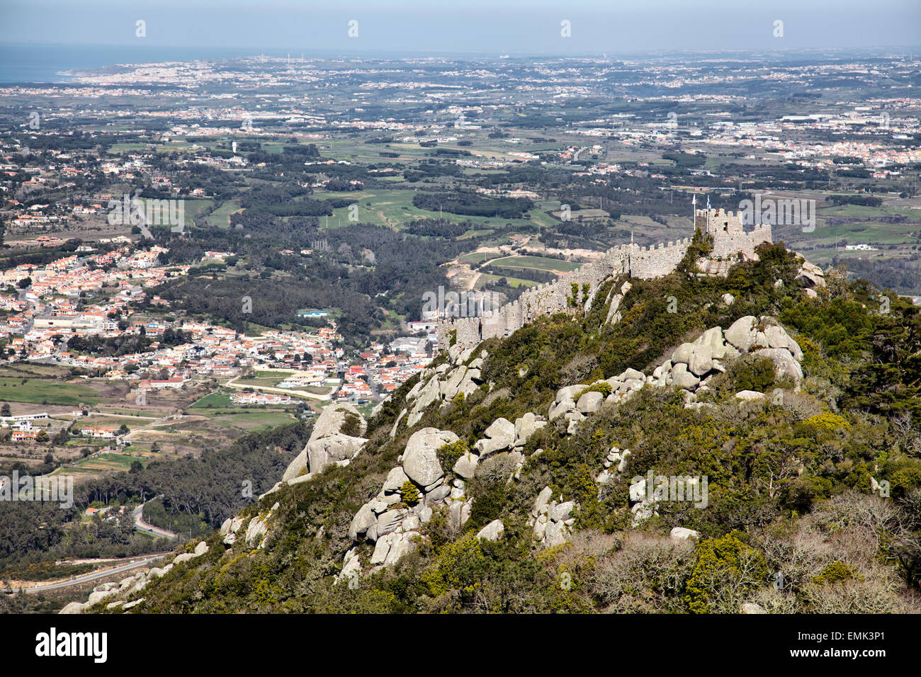 Views from Palácio da Pena Over Sintra and Castelo dos Mouros ...