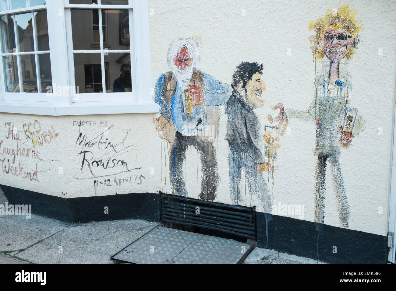 Illustration by cartoonist Martin Rowson of visitors,artists during ...