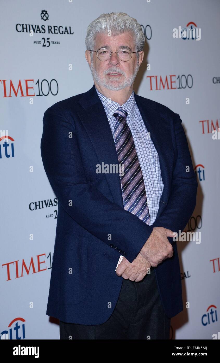 New York, NY, USA. 21st Apr, 2015. George Lucas at arrivals for TIME ...