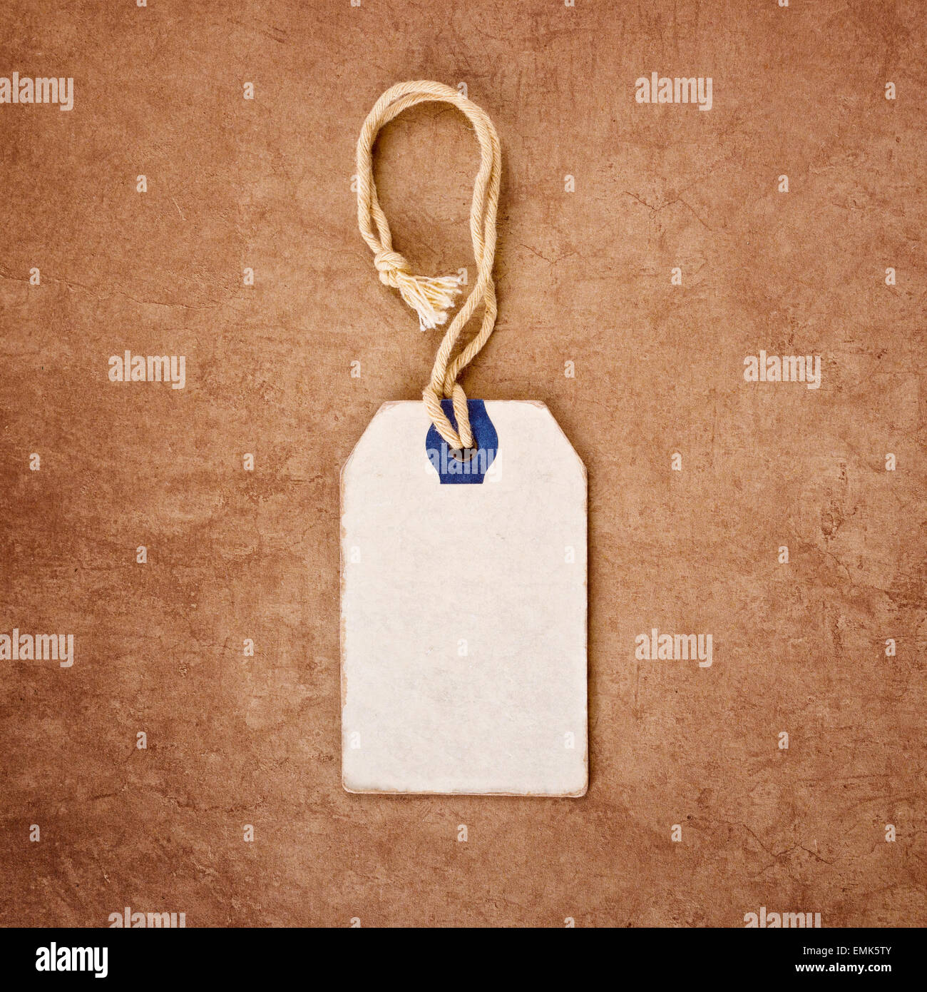 Blank Discount Vintage Price Tag Label as Copy Space on Brown Grunge ...