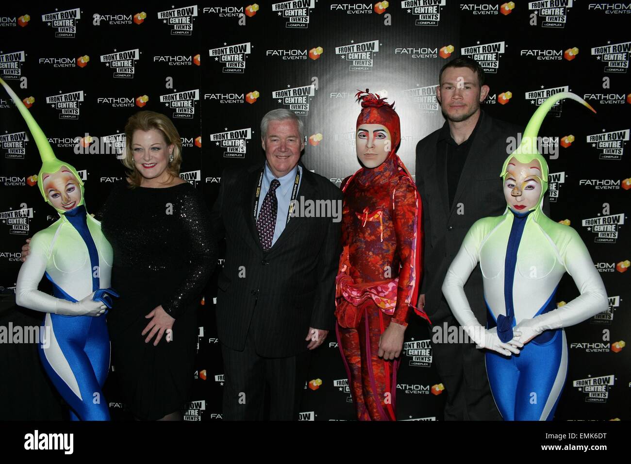 Las Vegas, NV, USA. 21st Apr, 2015. Deborah Voigt, John Rubey, Forrest Griffin, Cirque du Soleil ...