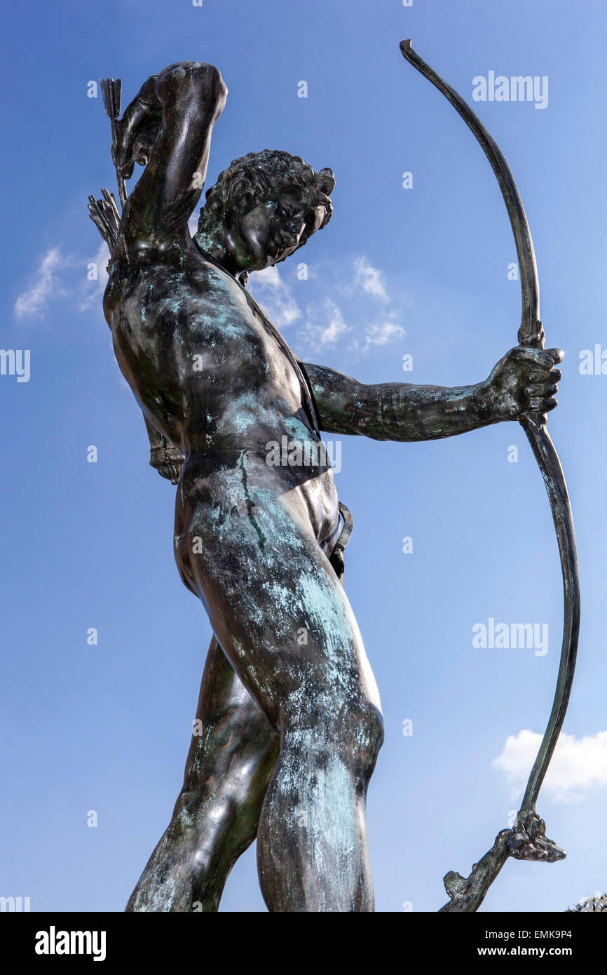 Wallenstein Palace garden with sculpture Apollon statue Bow Stock Photo ...