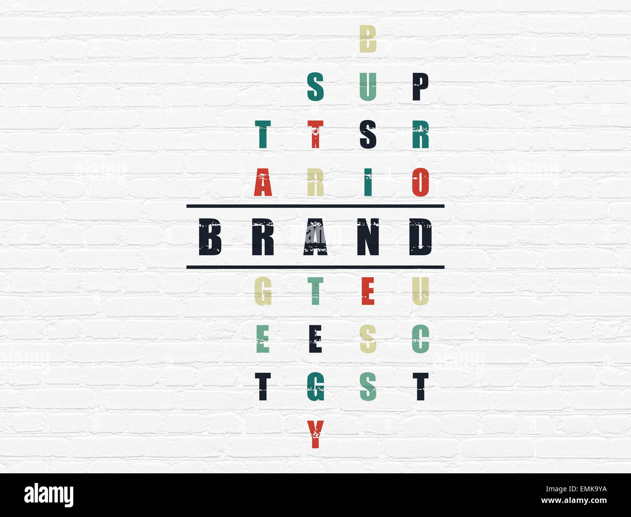 Advertising concept: word Brand in solving Crossword Puzzle Stock Photo ...