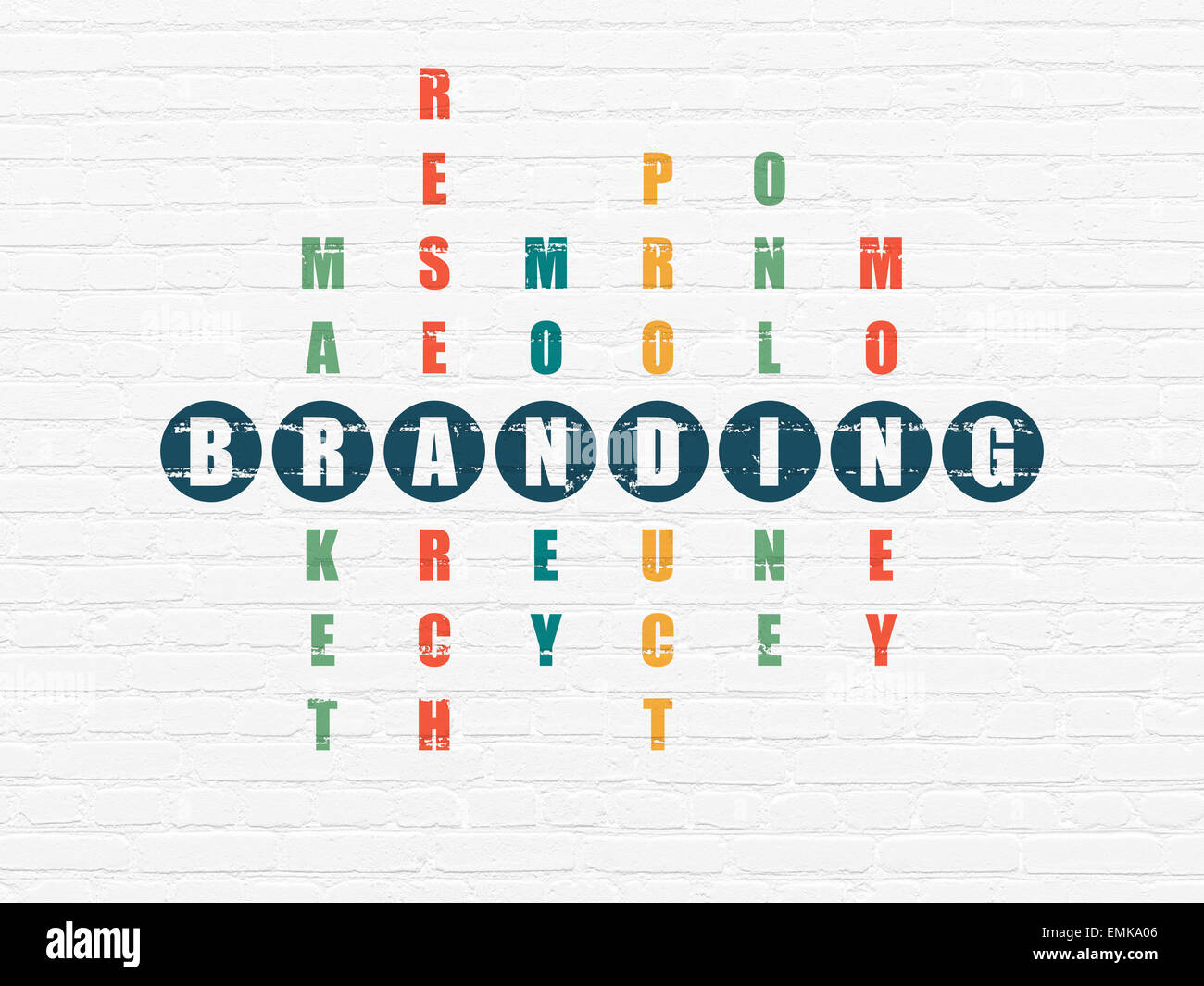 Advertising concept: word Branding in solving Crossword Puzzle Stock ...