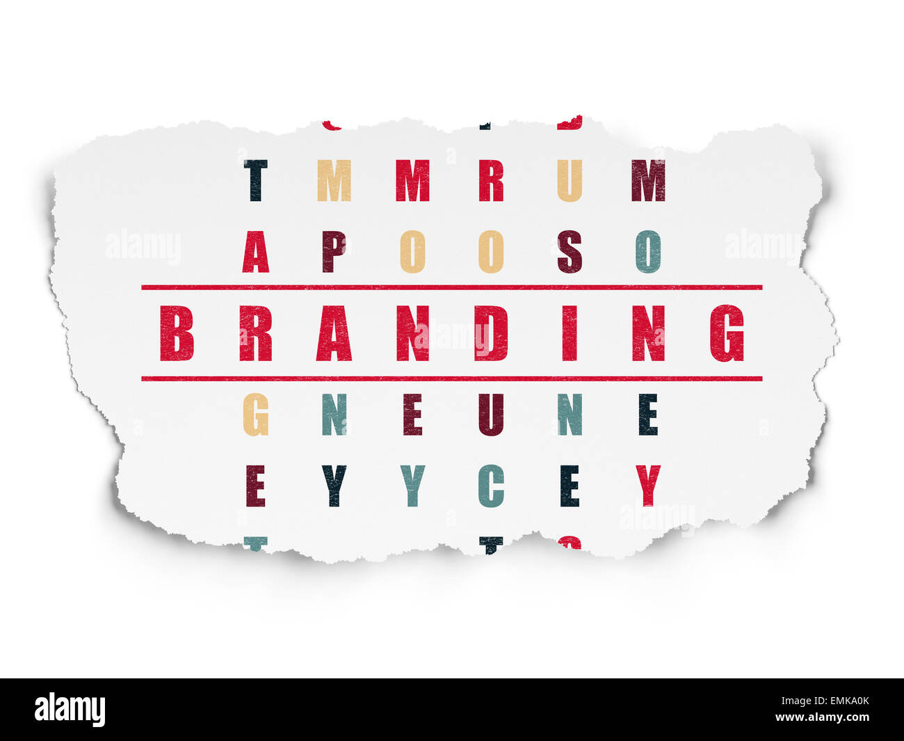 Advertising concept: word Branding in solving Crossword Puzzle Stock ...