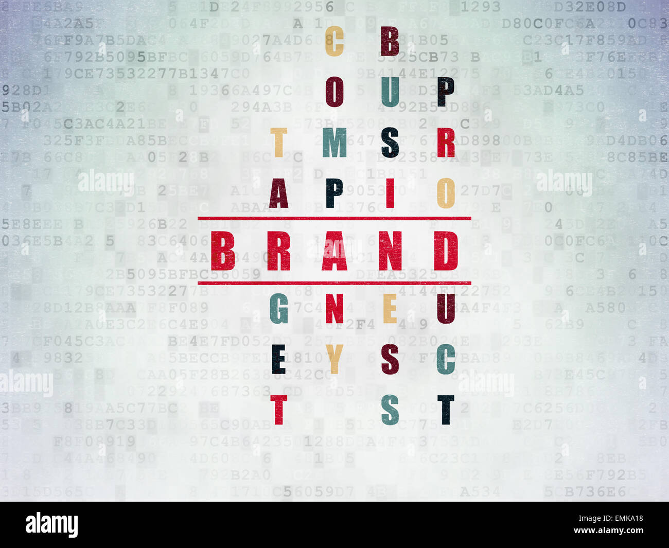 Marketing concept: word Brand in solving Crossword Puzzle Stock Photo ...
