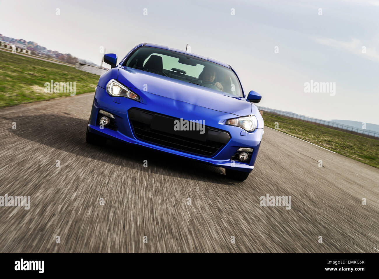 Powerful car on race way. Motion capture. Speed concept Stock Photo - Alamy