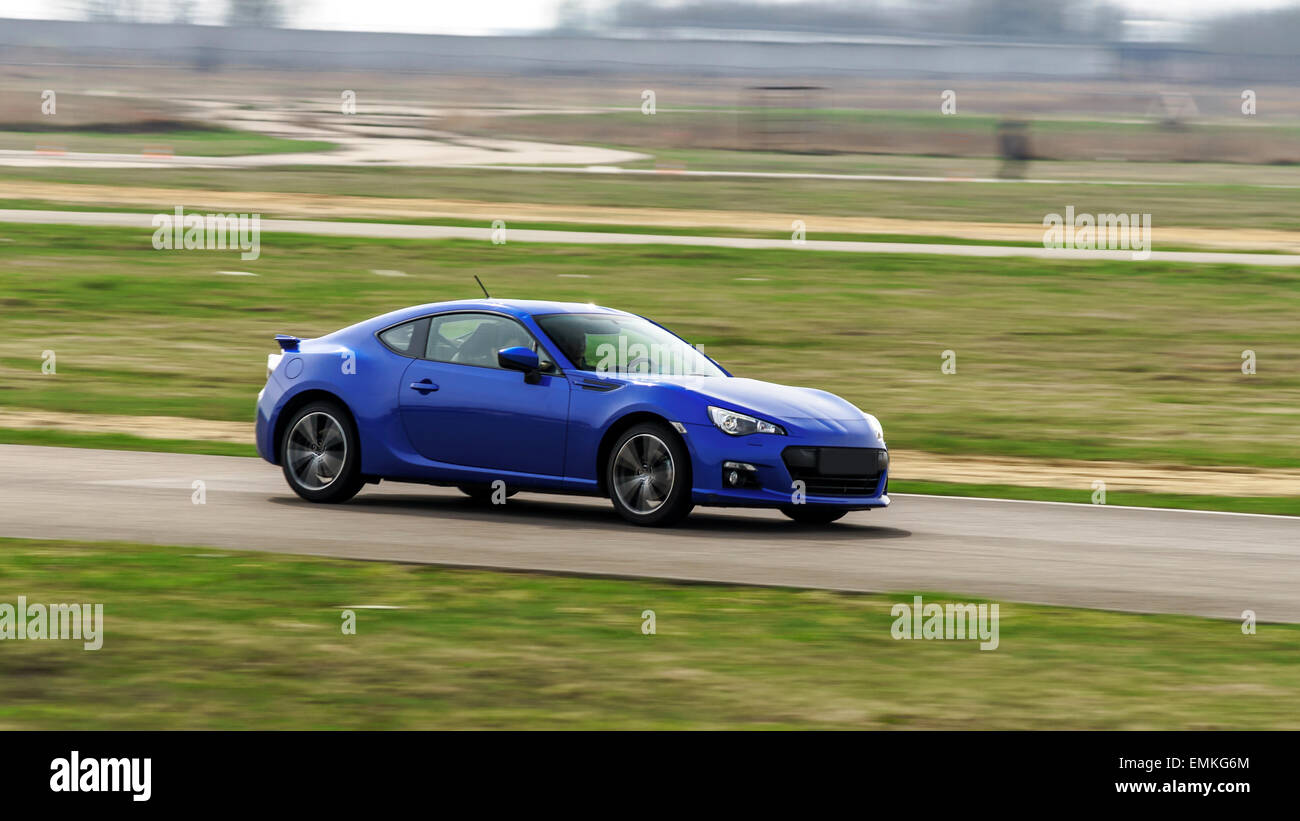 Powerful car on race way. Motion capture. Speed concept Stock Photo - Alamy