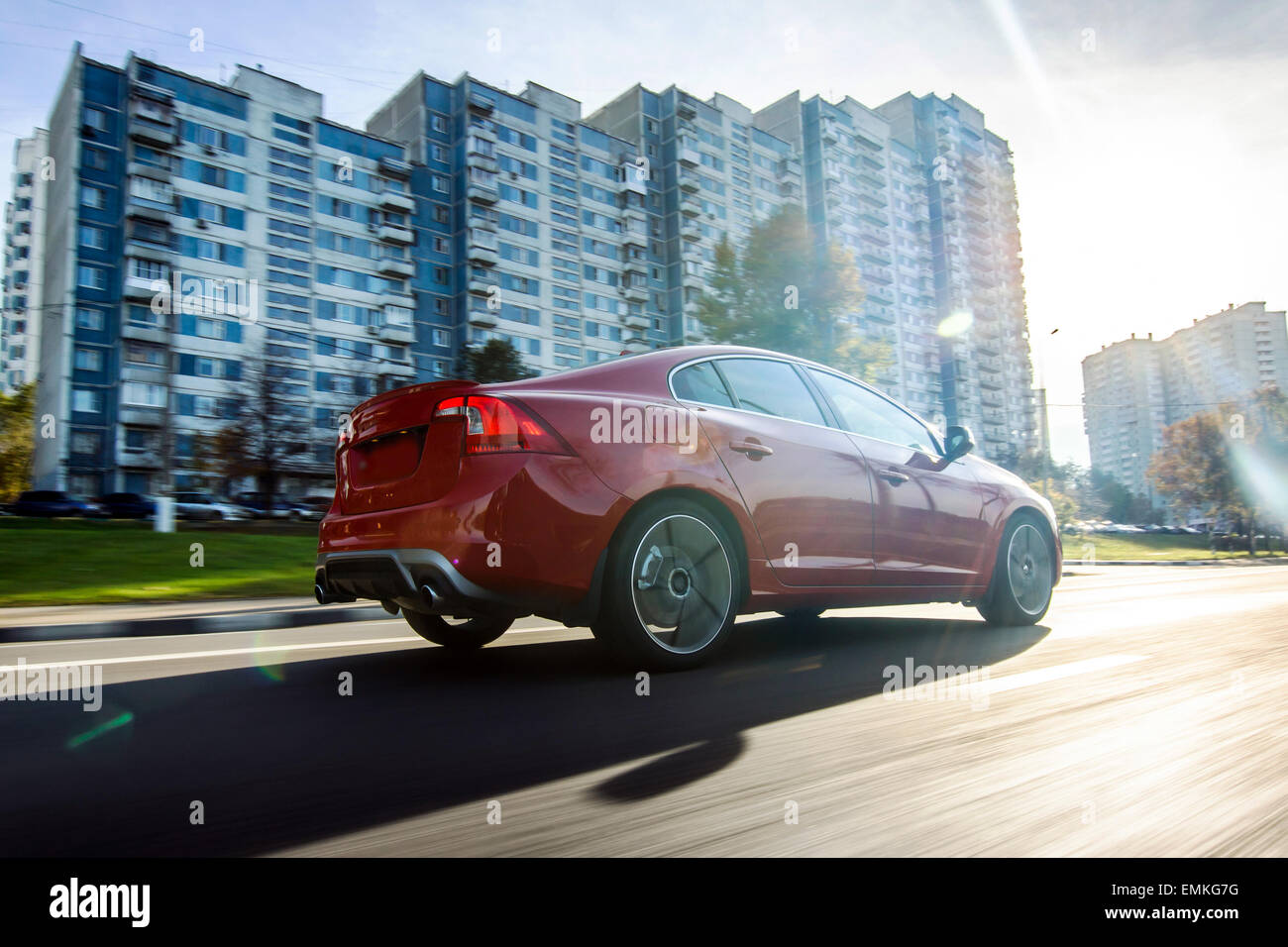 Powerful car on race way. Motion capture. Speed concept Stock Photo - Alamy