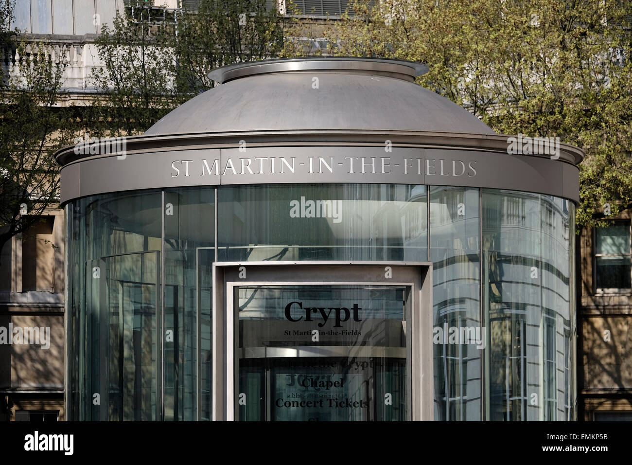 The entrance to the crypt of St. Martin in the Fields, London, England ...