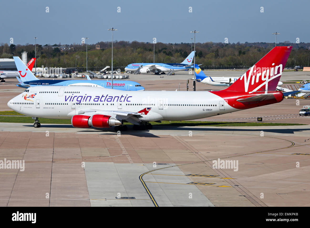 Virgin Atlantic Airways Boeing 747 400 High Resolution Stock ...