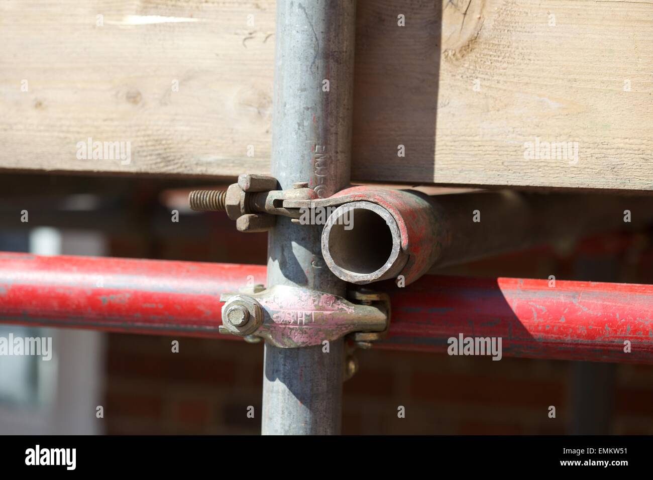 close up shot of scaffolding around a building Stock Photo - Alamy