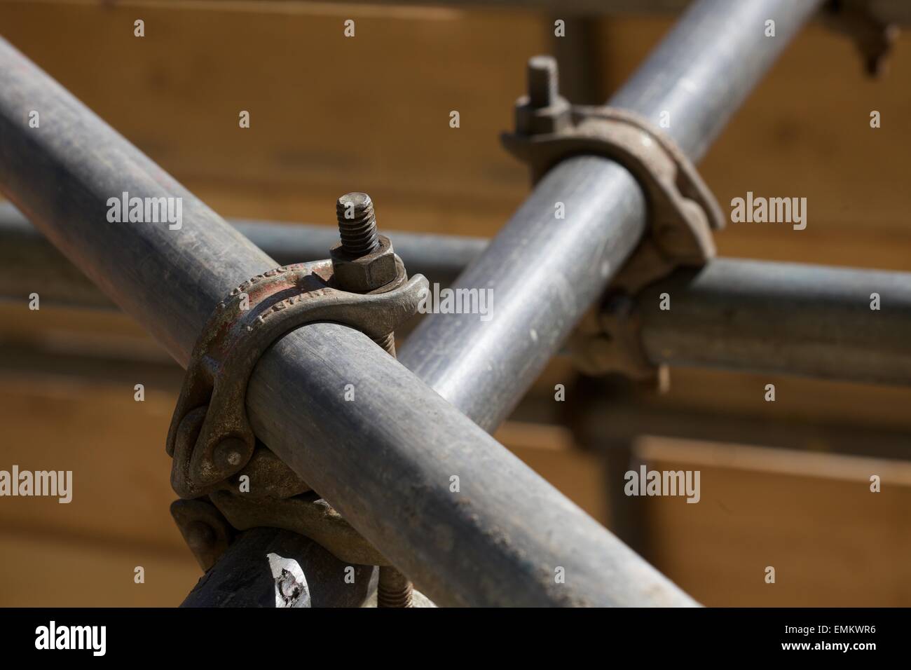 close up shot of scaffolding around a building Stock Photo - Alamy
