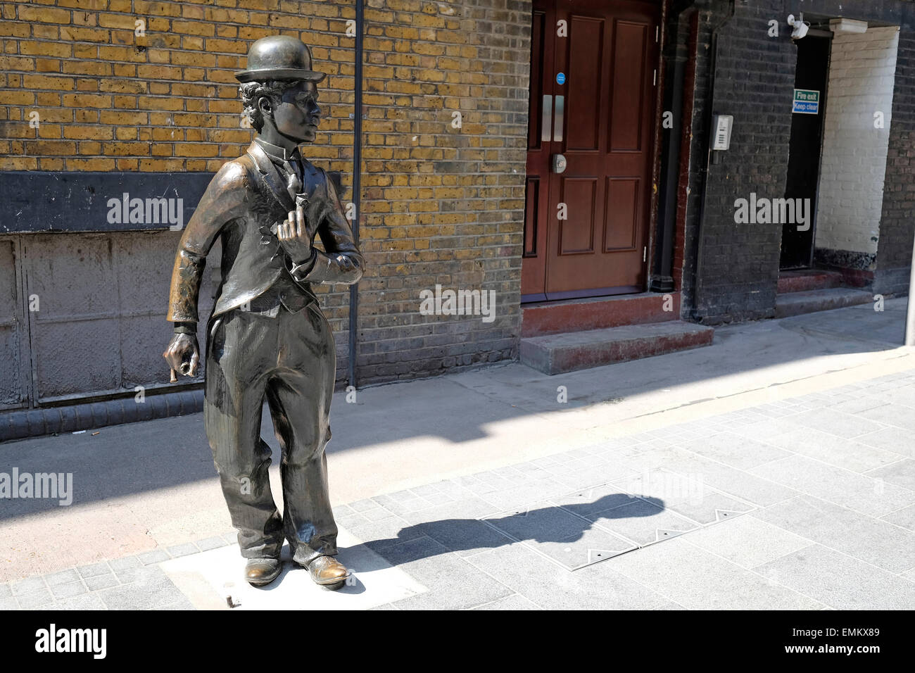 A statue of Charlie Chaplin near Leicester Square, London, England ...