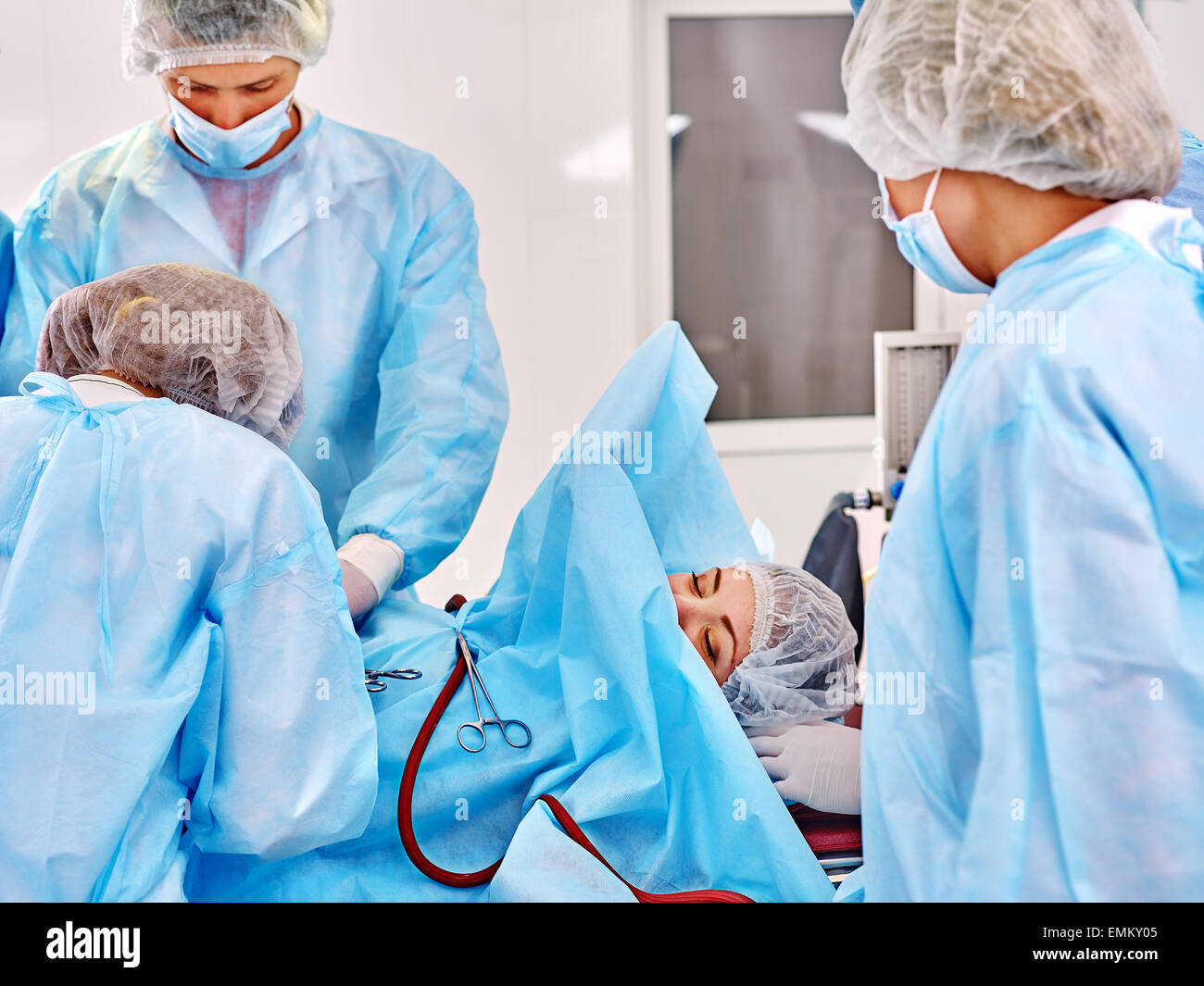 Patient on gurney in operating room Stock Photo - Alamy