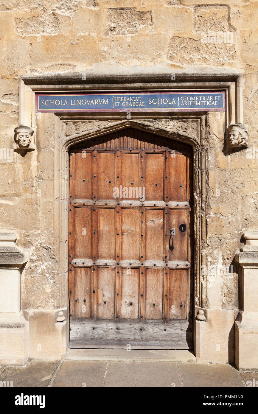 University door, [Bodleian Library], Oxford, England, UK Stock Photo ...