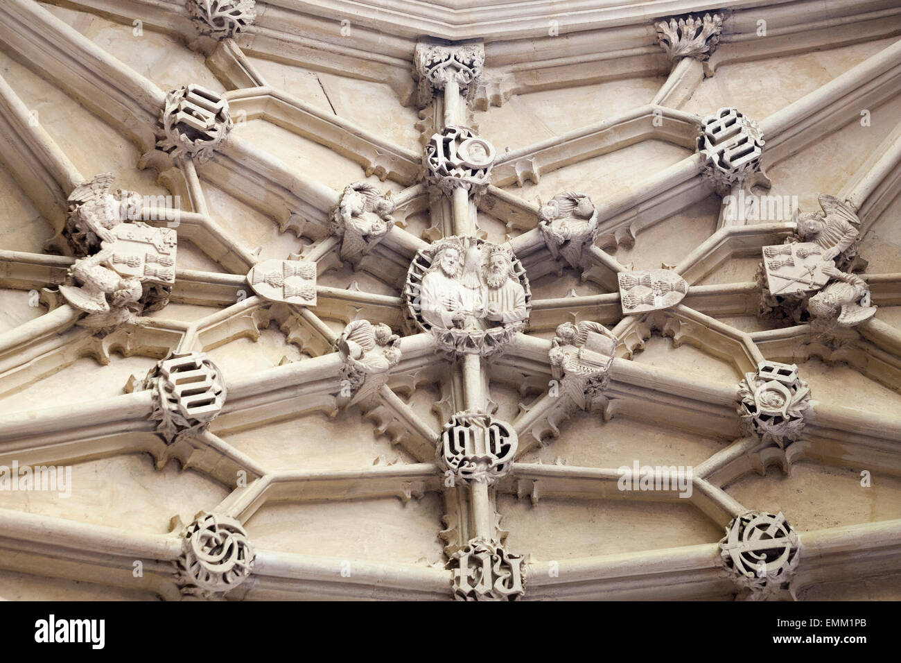 Ceiling detail, "Divinity School", [Bodleian Library], Oxford, England ...
