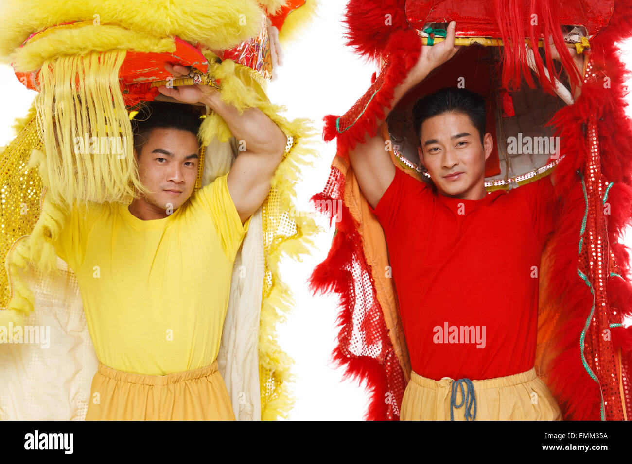 Two Men In A Lion Costume High Resolution Stock Photography and Images ...